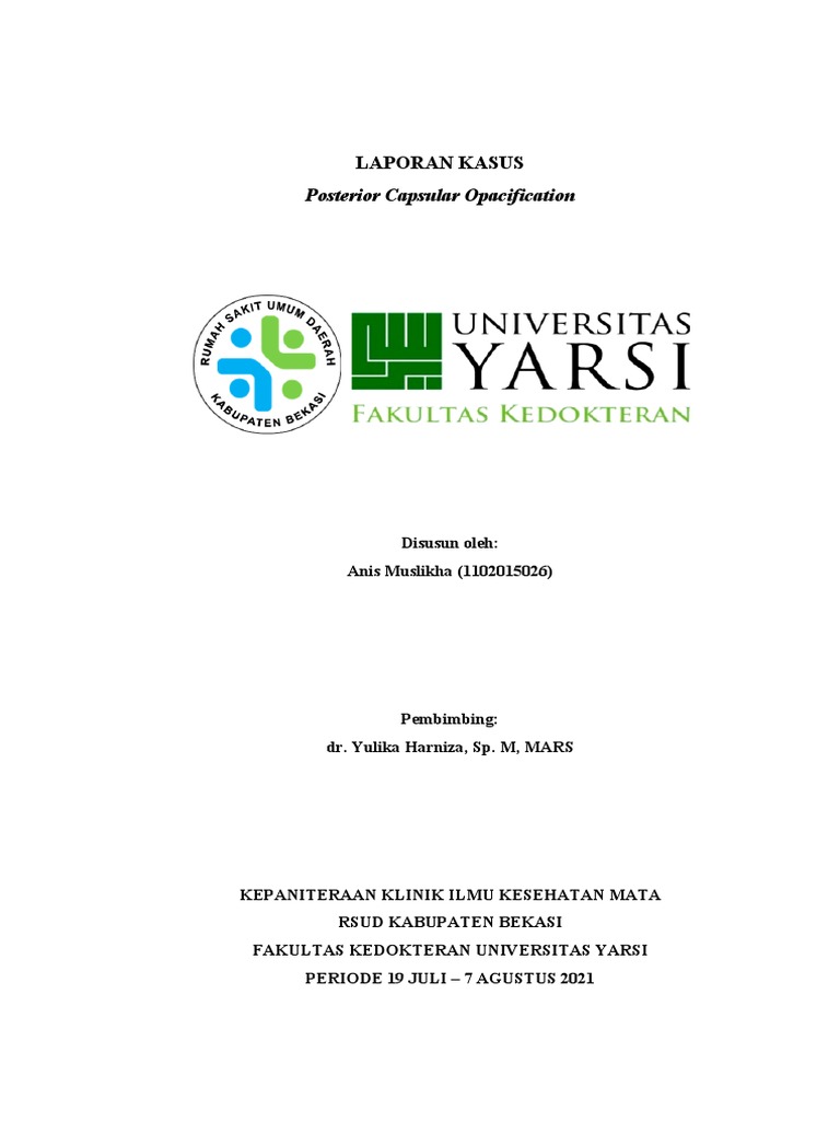 Laporan Kasus Mata Pco - Anis Muslikha 1102015026 | PDF