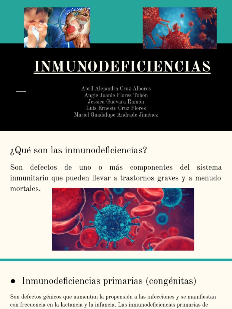 INMUNODEFICIENCIAS | PDF | Sistema inmune | Infección
