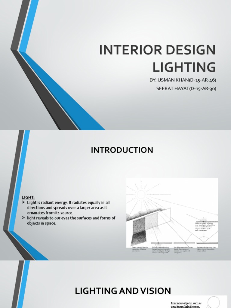 Principles of Interior Lighting Design | PDF | Lighting | Reflection ...