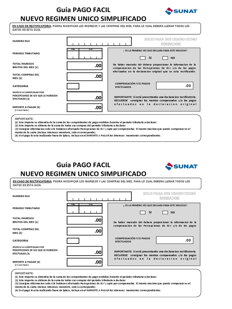 Guia Nuevo Rus | PDF | Pagos | Servicios financieros