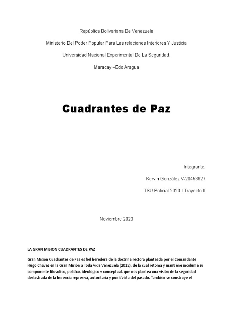 CDP - TSU Policial 2020-I Trayecto II Kervin Gonzalez 20453927 | PDF ...