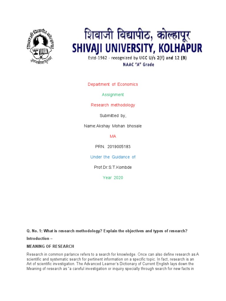 Research Methodology Assignment | PDF | Theory | Quantitative Research