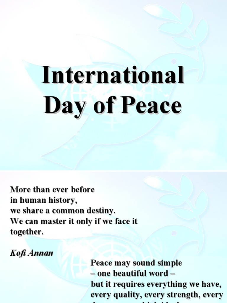 International-Peace-Day-PowerPoint Assembly | PDF