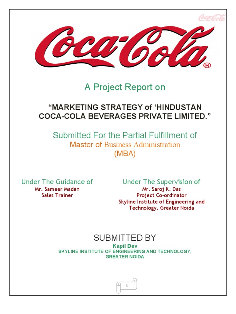Coka Cola Report | PDF | The Coca Cola Company | Soft Drink