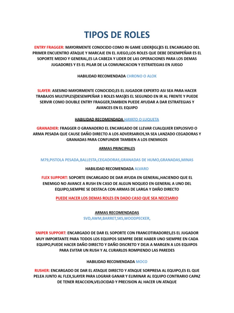 Tipos de Roles | PDF