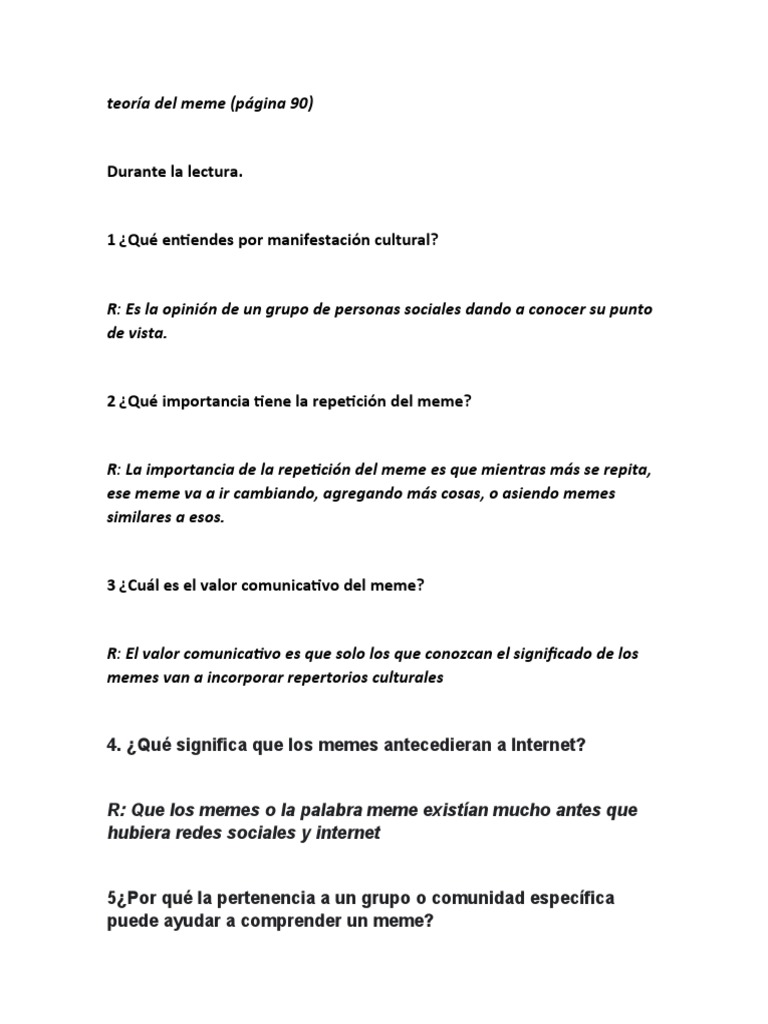Teoría Del Meme | PDF