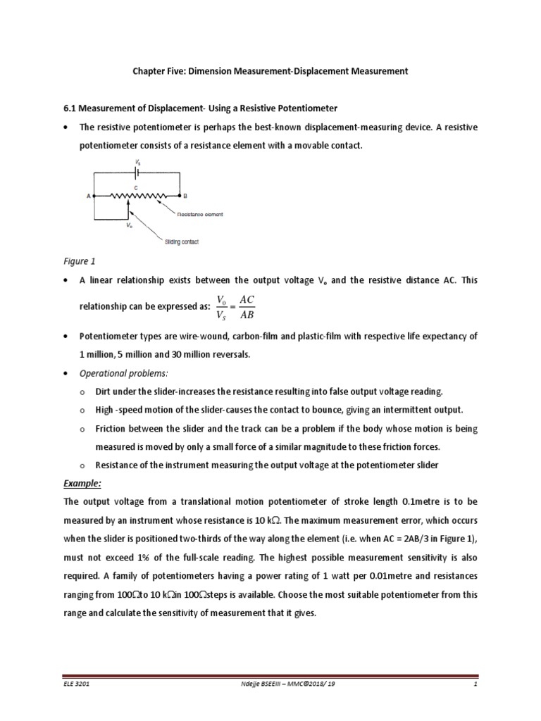 Dimension Measurement-Displacement Measurement | PDF | Capacitor | Ph