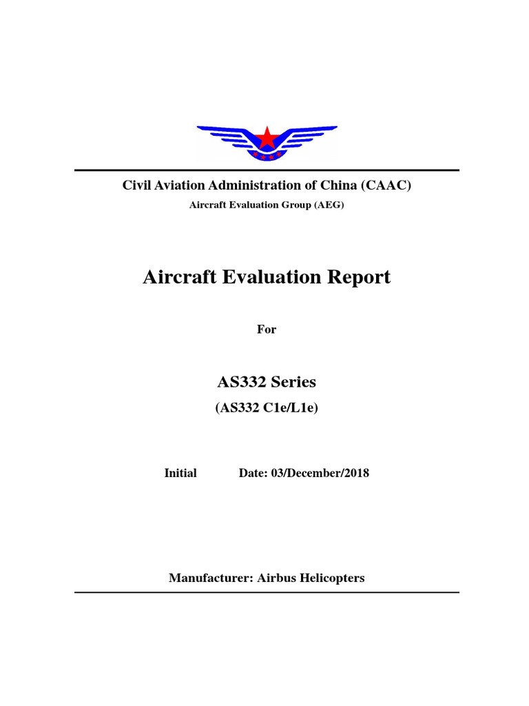CAAC AEG Report For AS332 Series Initial | PDF | Instrument Flight ...