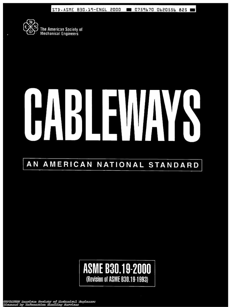 Asme B30.19 | PDF | Crane (Machine) | Safety