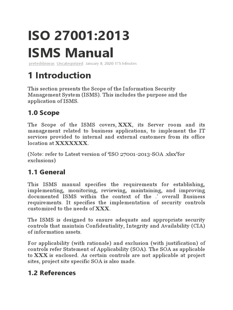 Iso 27001 | PDF | Information Security | Risk
