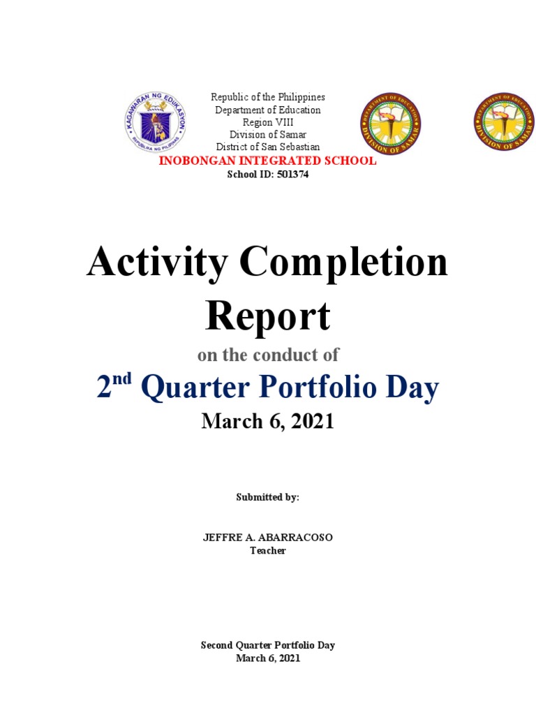 Accomplishment Report - 2nd Quarter Portfolio Day SY 2020-2021 | PDF ...