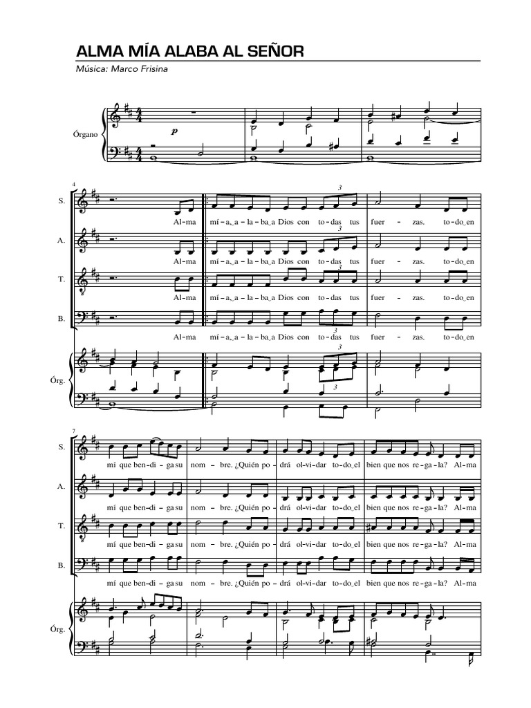 Alma Mía Alaba Al Señor | PDF