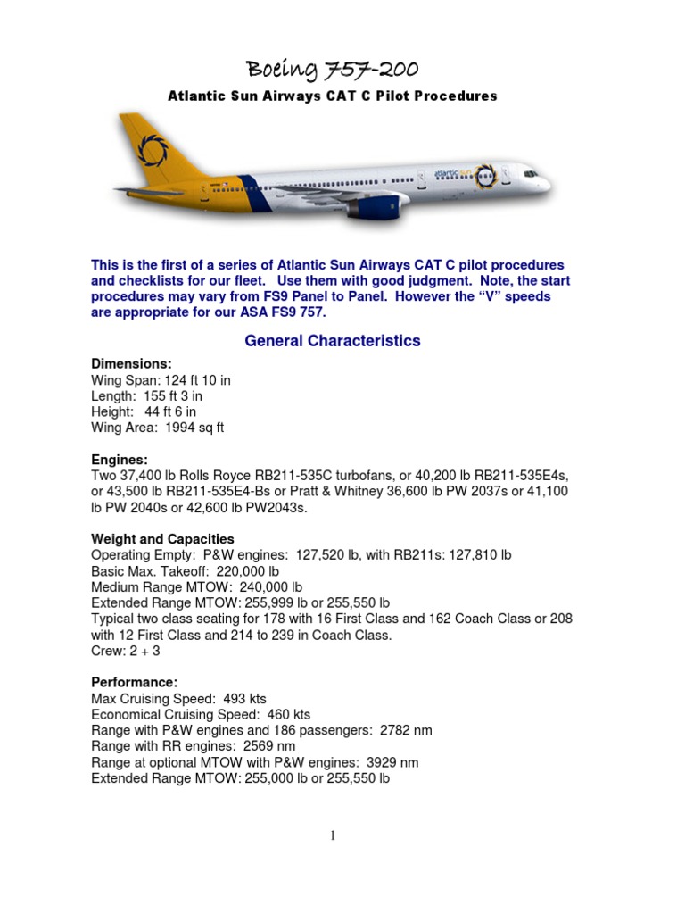 Checklist b757 | PDF | Aerospace Engineering | Aeronautics