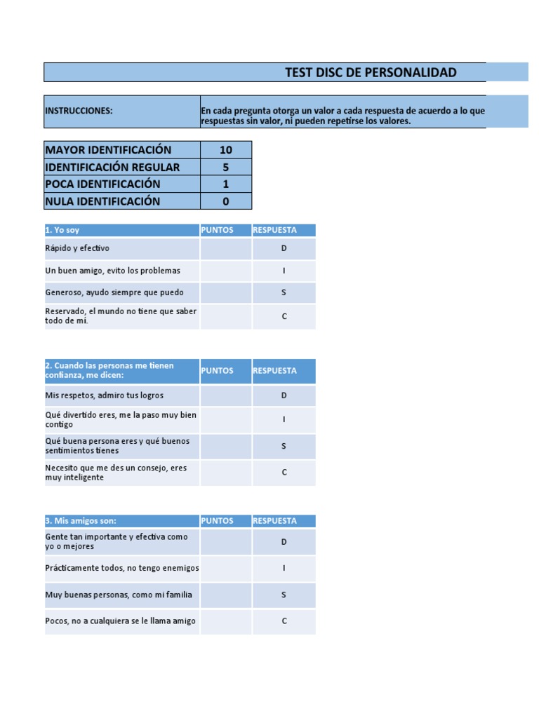 Test Disc Excel | PDF
