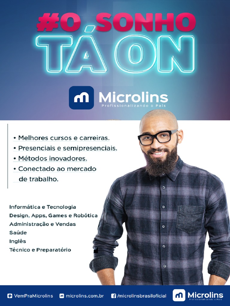 Laminas Cursos Microlins Portal | PDF | Microsoft | Gestão de recursos humanos