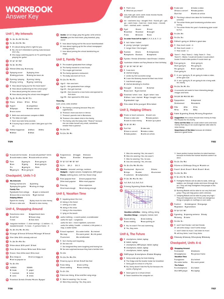 Answer Key: Workbook | PDF
