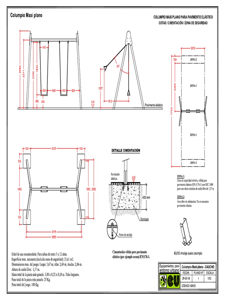 Columpio Maxi Plano Ficha Tecnica | PDF