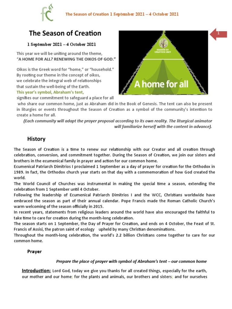 Season of Creation Prayer ENG | PDF | Genesis Creation Narrative | Prayer
