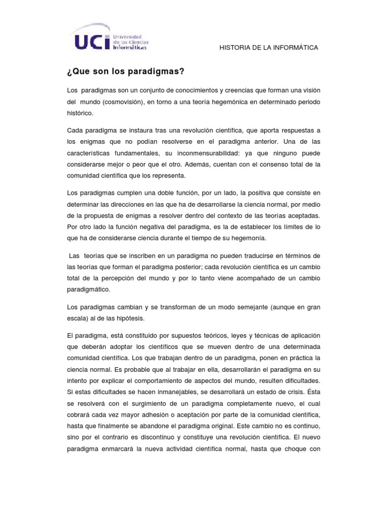 Paradigmas de Programación en Informática | PDF | Lenguaje de ...