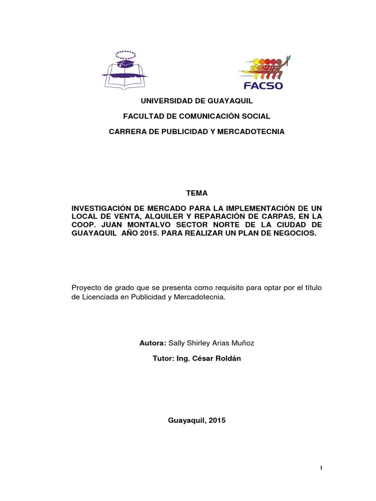 Tesis PDF Sally Arias | PDF | Marketing | Planificación