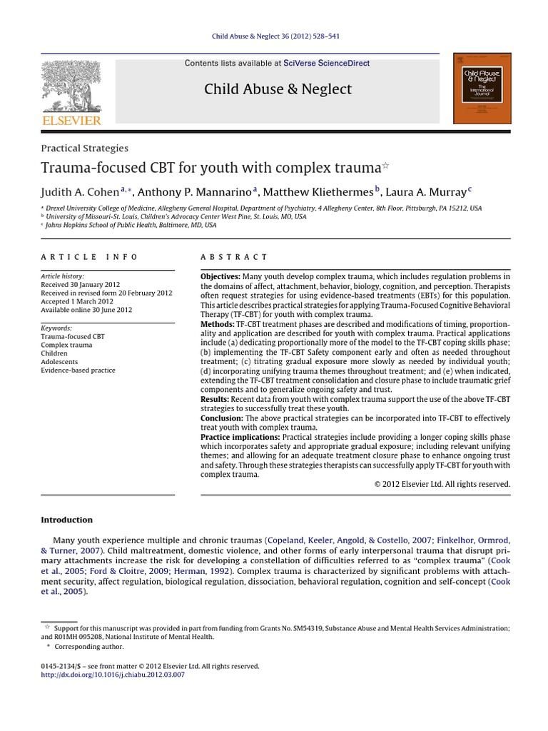TF-CBT and Complex Trauma | PDF | Psychological Trauma | Complex Post ...