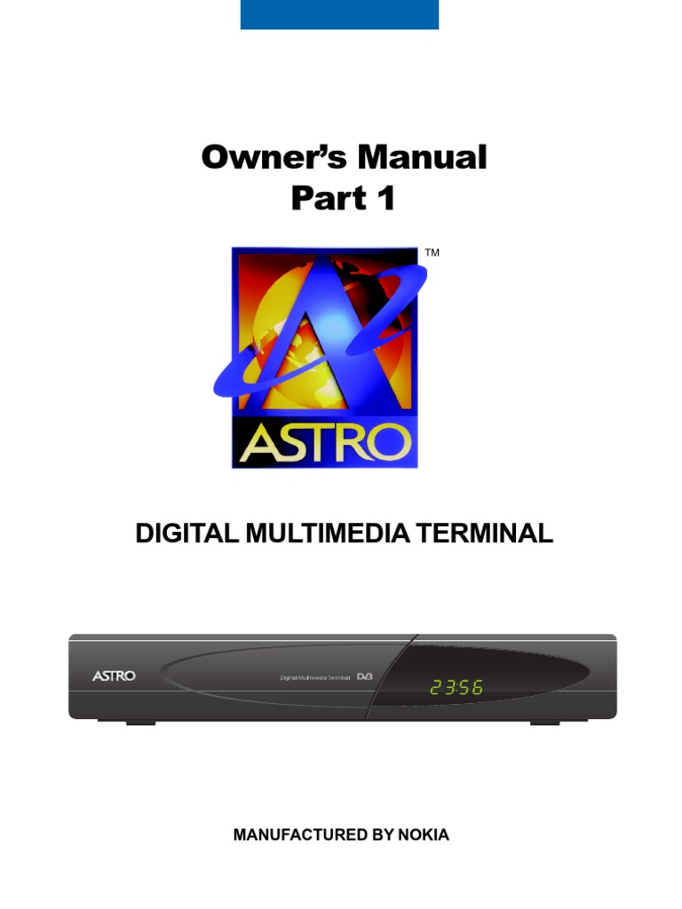 Astro Digital Receiver Userguide en Part1 | PDF | Satellite Television ...