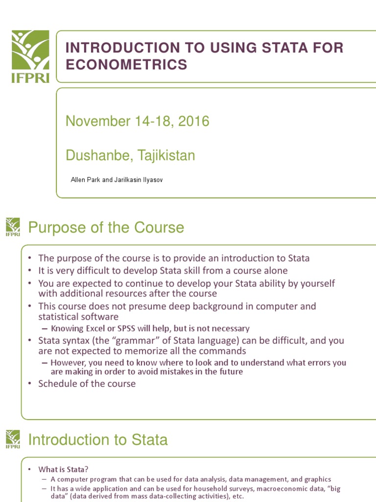 ECONOMETRICS USING STATA Final | Download Free PDF | Computer File | Mean