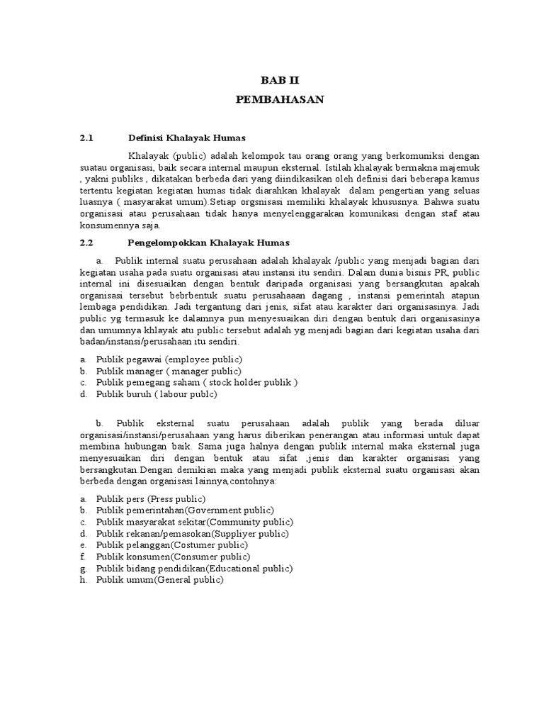 Materi KD 3.3 Khalayak Humas | PDF | Ilmu Sosial