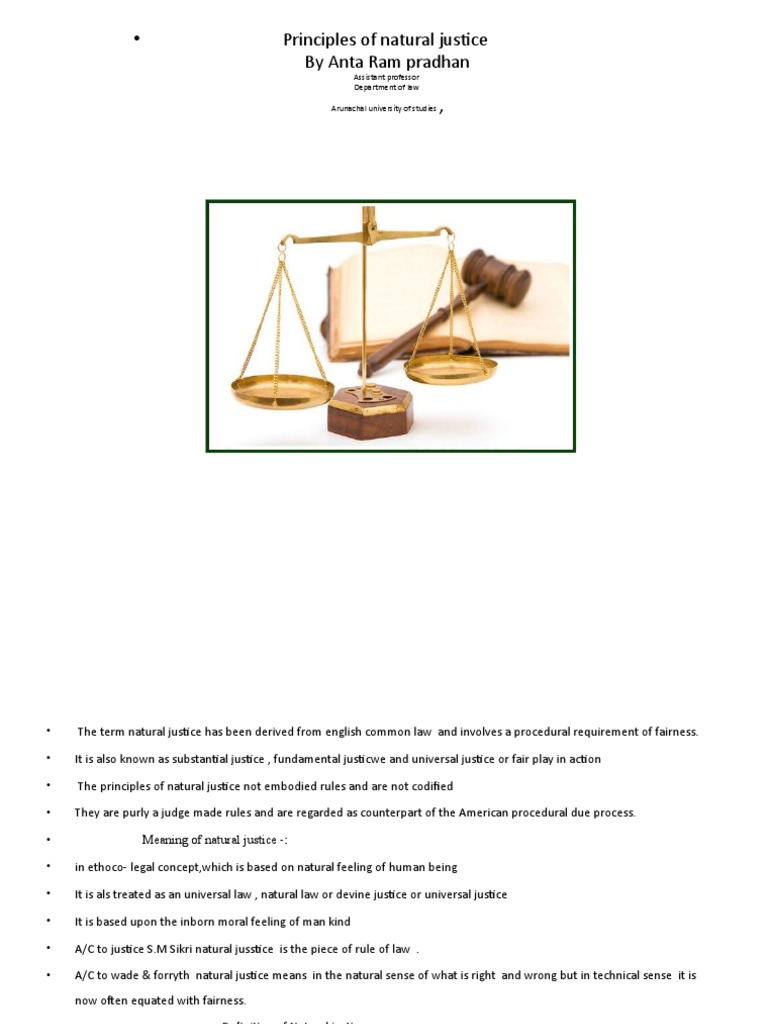 Principles of Natural Justice . | PDF | Crime & Violence | Justice