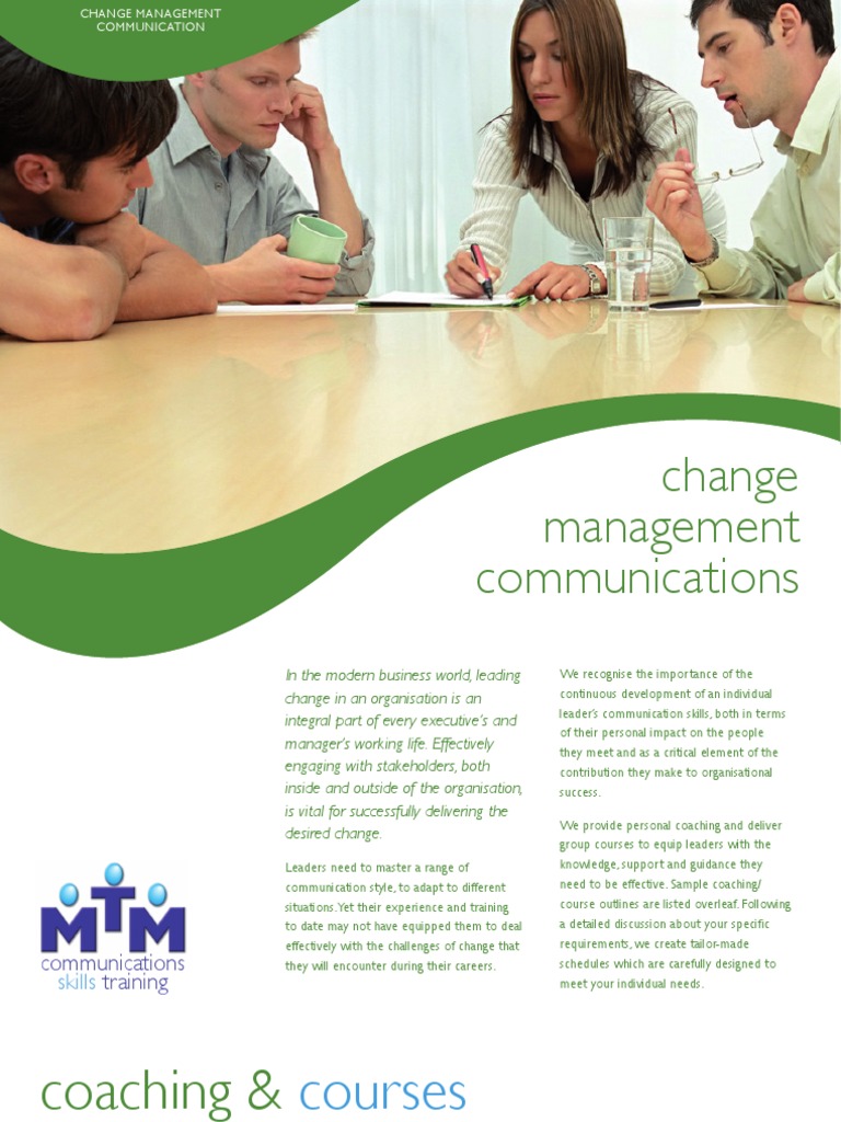 Change Management Communications | PDF | Mentorship | Change Management
