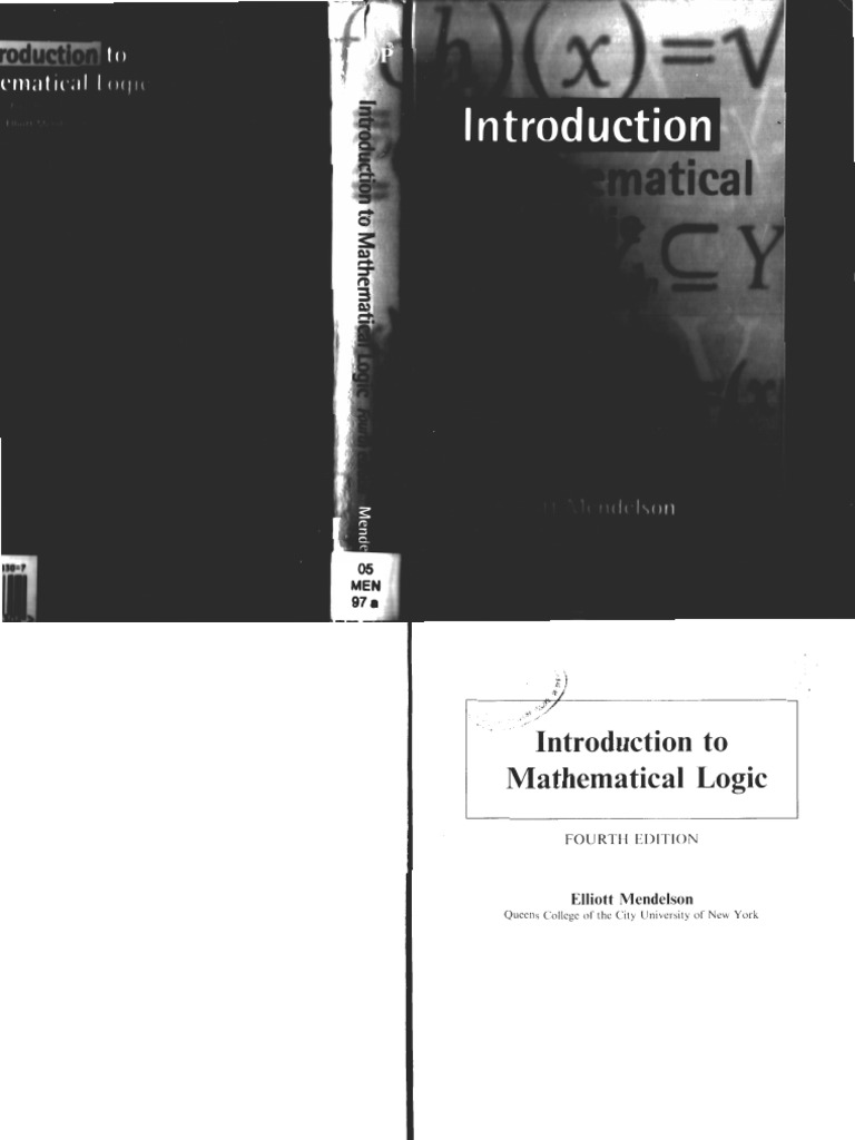 Ellitot Mendelson - Introduction To Mathematical Logic (4th Ed) | PDF