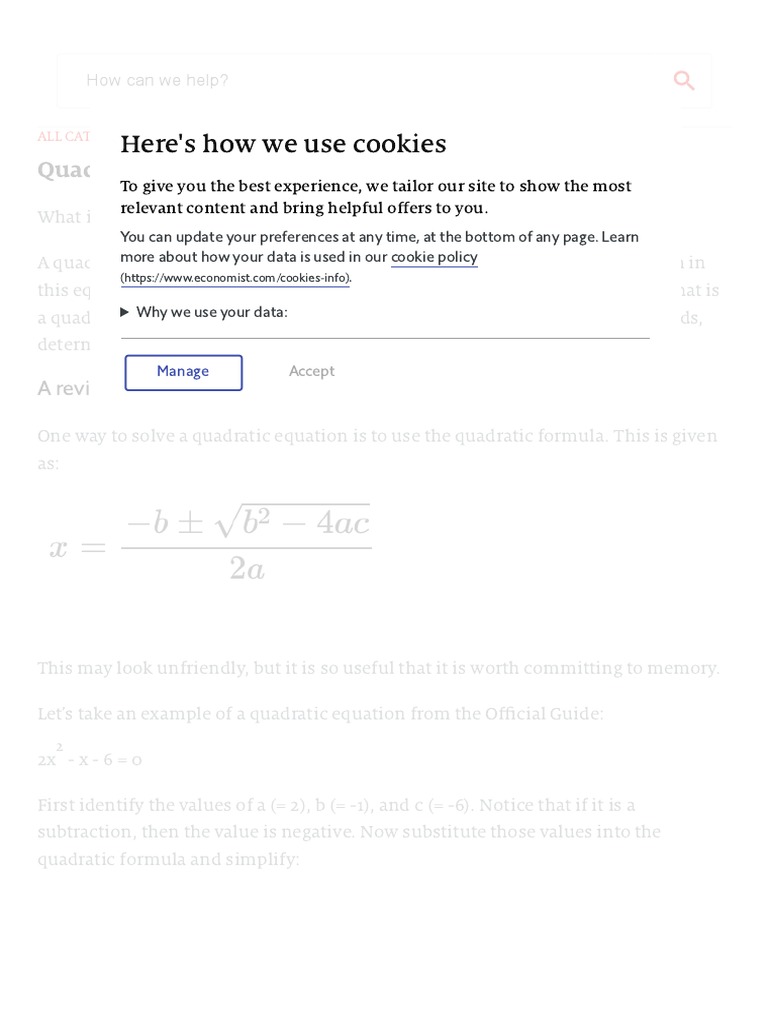 Quadratic Equations On The GRE | PDF | Quadratic Equation | Equations