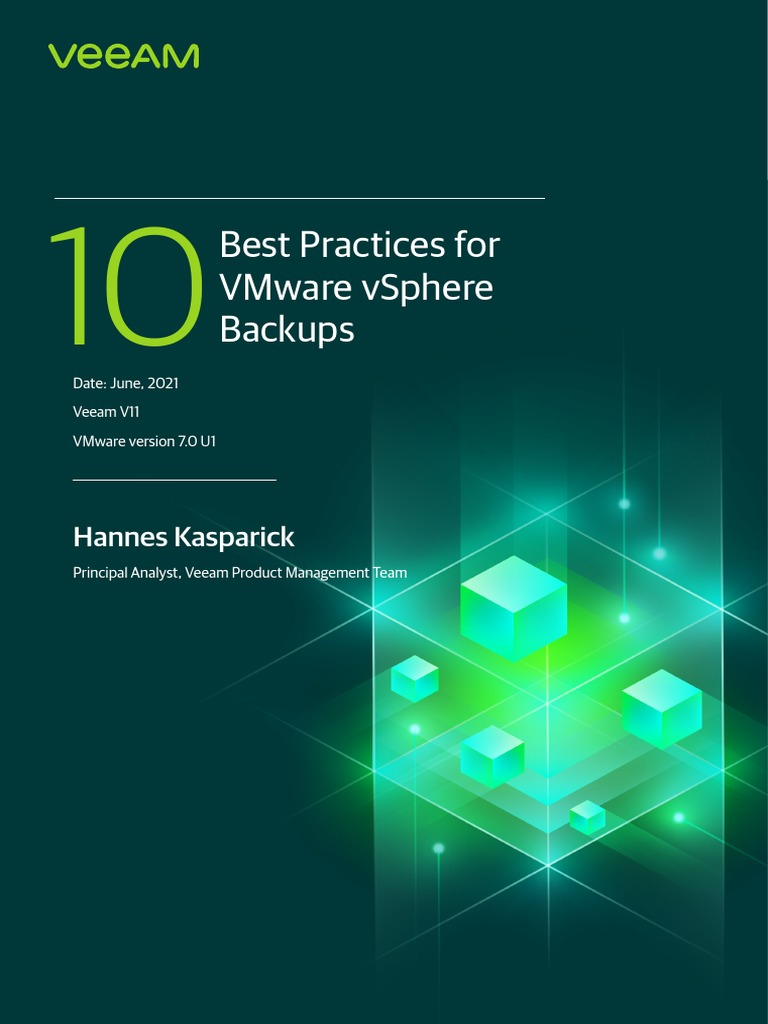 Best Practices For Vmware Vsphere Backups: Hannes Kasparick | PDF | Backup | Virtual Machine