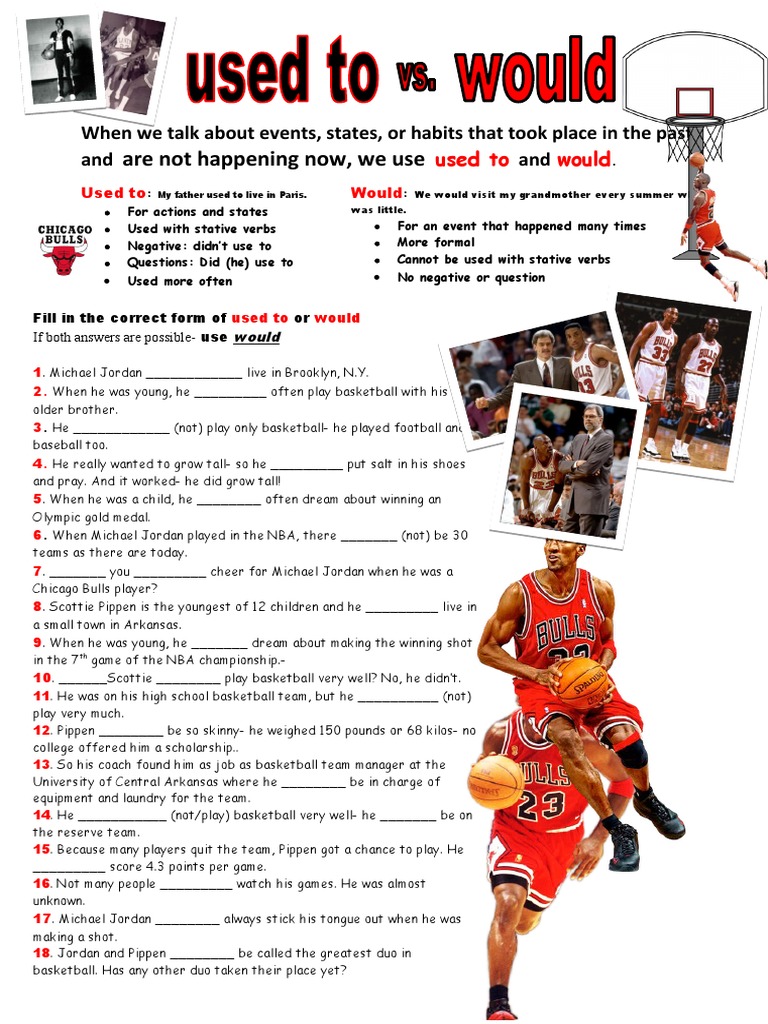Past Habits: 'Used To' vs. 'Would' Usage Guide | PDF | Chicago Bulls ...