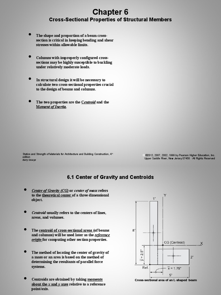Chapter - 6 Cross-Sectional Properties | PDF | Beam (Structure) | Bending