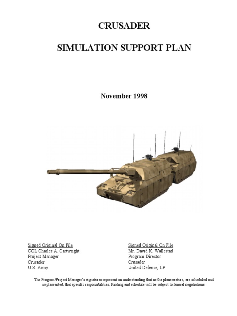 Crusader Plan | PDF | Simulation | Prototype