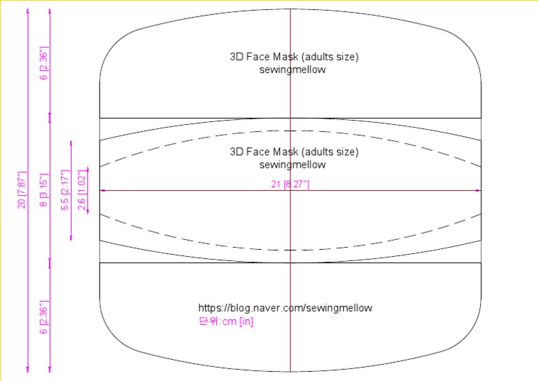 Adult 3D Face Mask Dimensions | PDF | Art