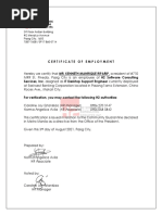 CERTIFICATE OF EMPLOYMENT (Teleperformance) | PDF
