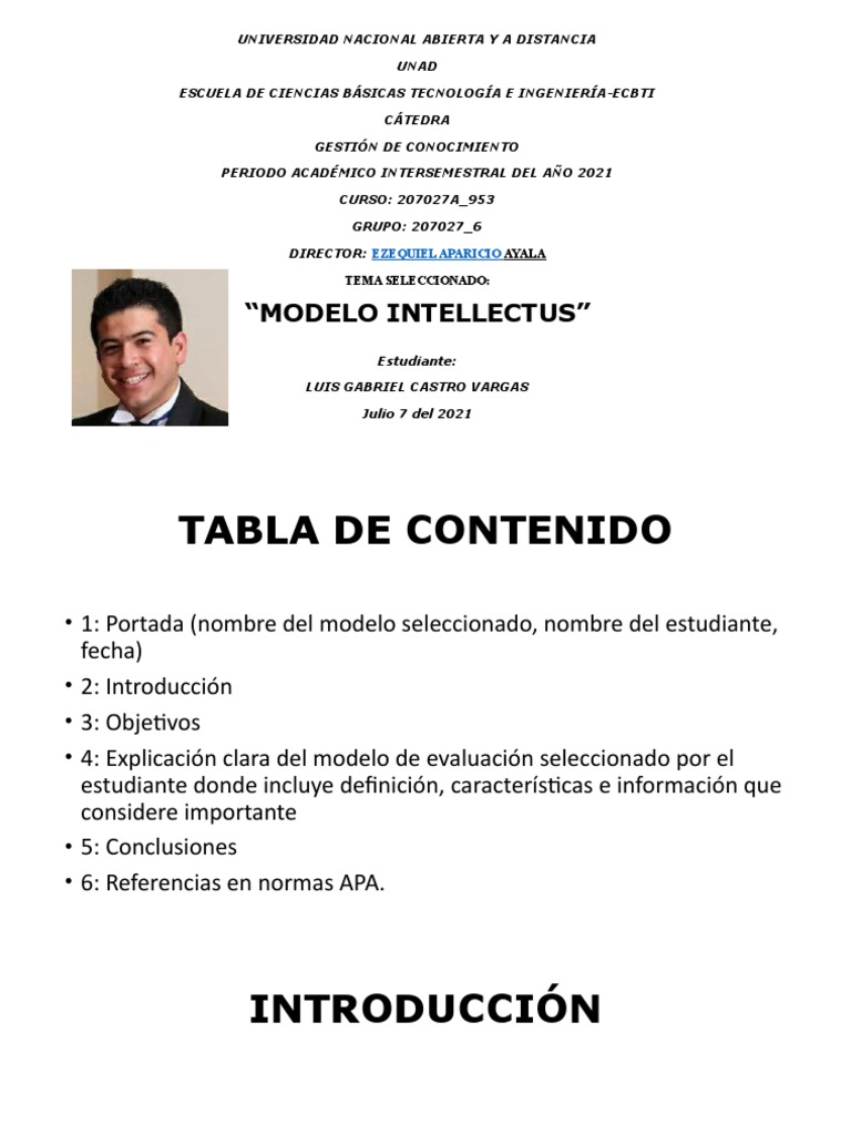 MODELO INTELLECTUS - Luis Castro - Grupo 207027 - 6 | PDF | Iniciativa empresarial | Capital ...