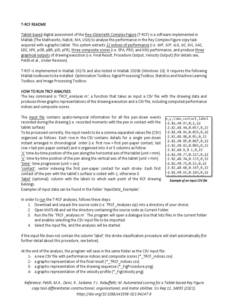 Example of An Input CSV File | PDF | Matlab | Comma Separated Values