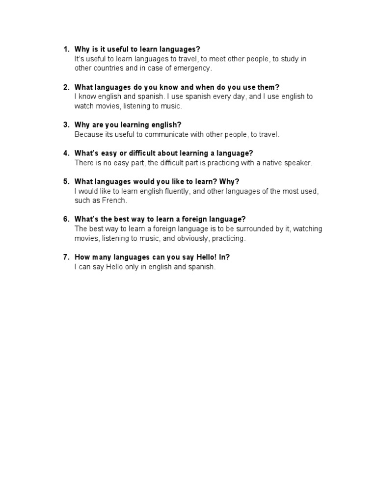 Why Is It Useful To Learn Languages | PDF