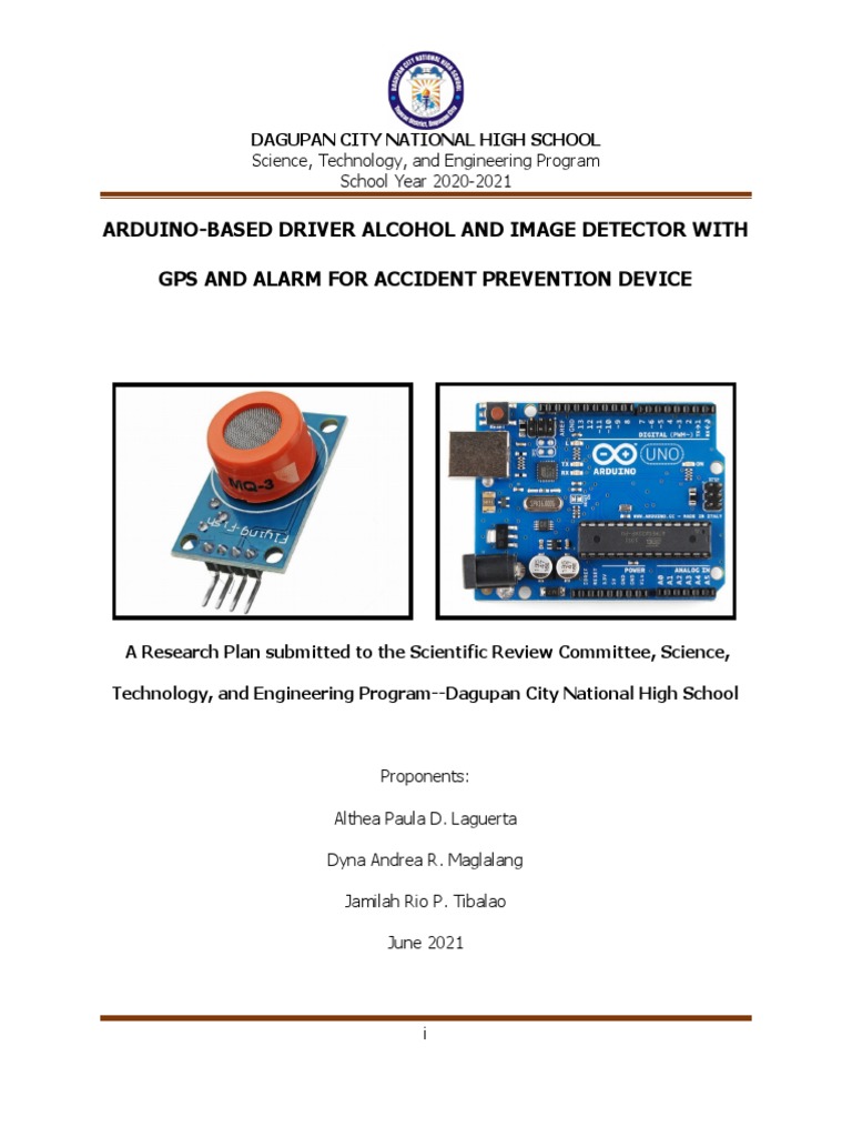 Arduino Based Driver Alcohol and Image Detector With GPS and Alarm For ...