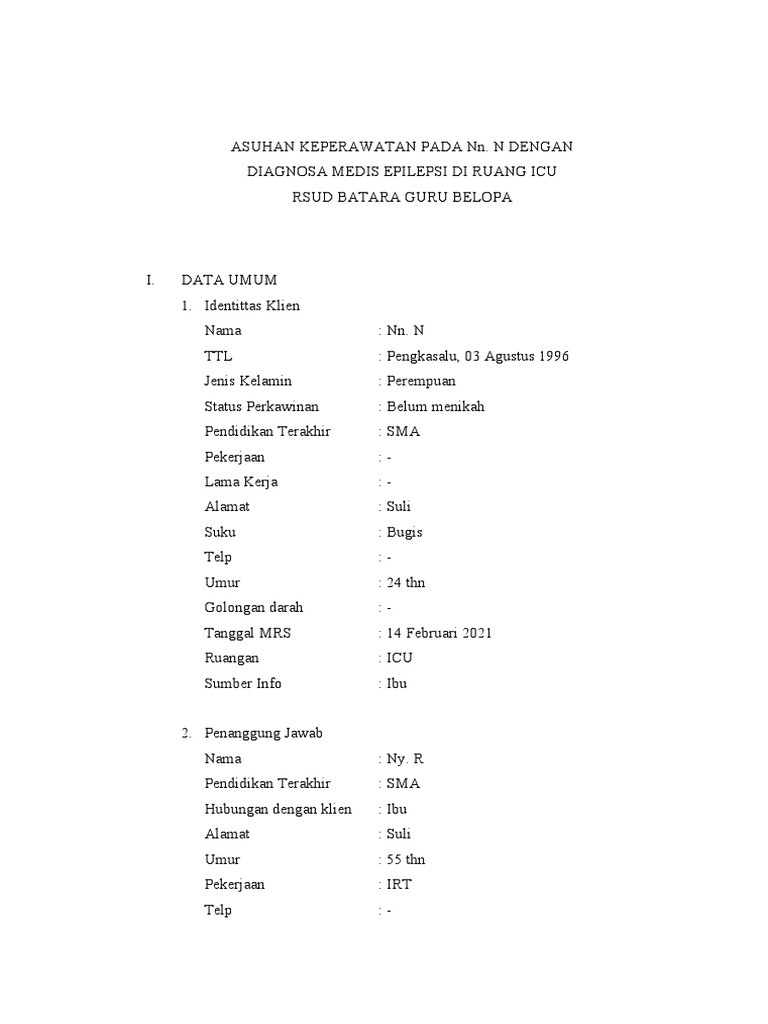 Asuhan Keperawatan Epilepsi | PDF Asuhan Keperawatan Epilepsi | PDF
