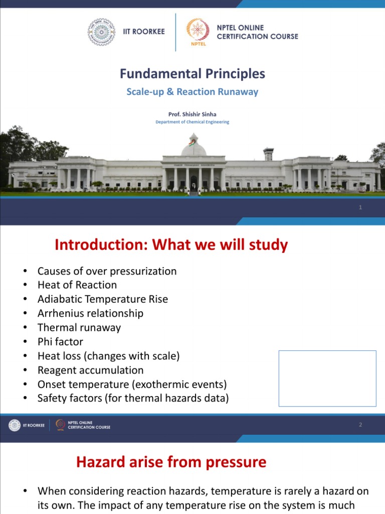 Fundamental Principles: Scale-Up & Reaction Runaway | PDF | Heat ...