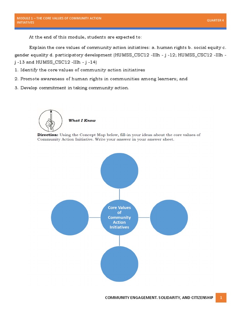 Core Values of Community Action | PDF | Social Equality | Crime & Violence