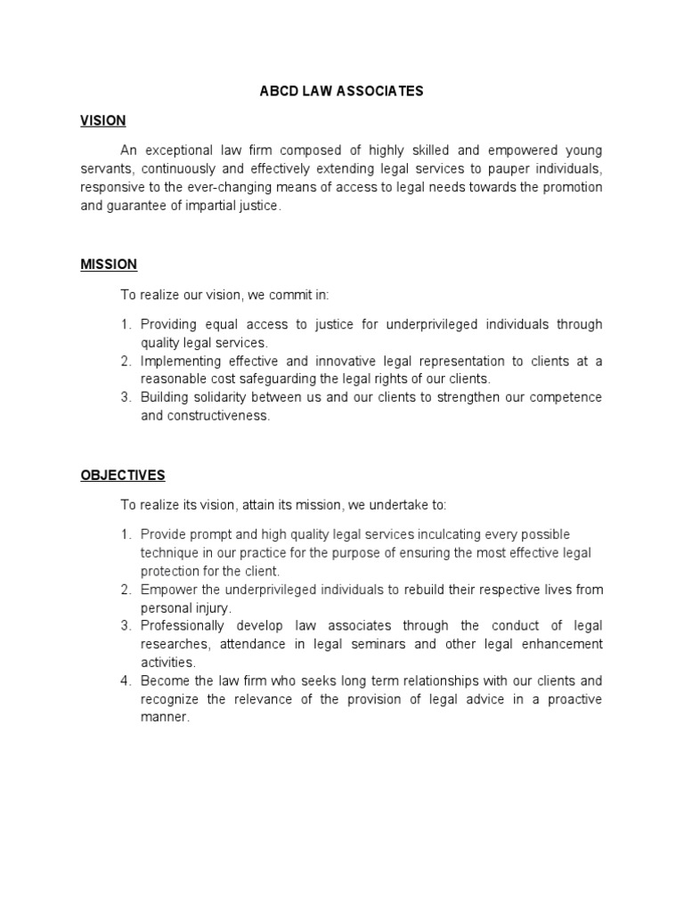 Abcd Law Associates Vision | PDF | Justice | Crime & Violence