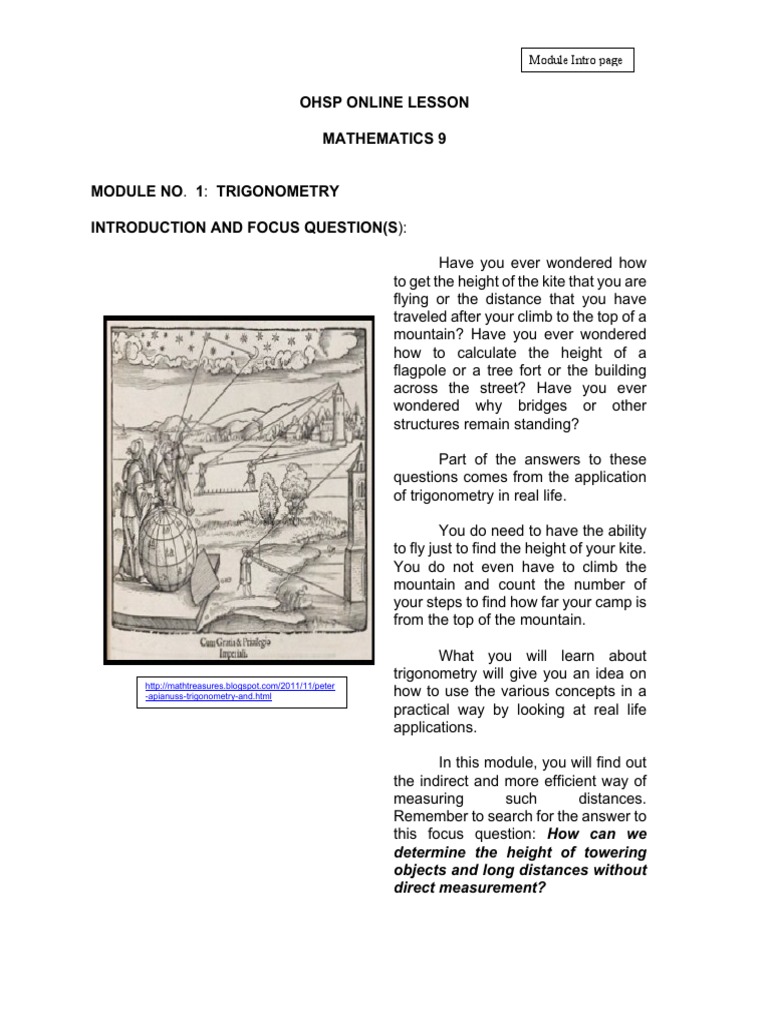 Trigonometry Applications in Real Life | PDF | Trigonometric Functions ...