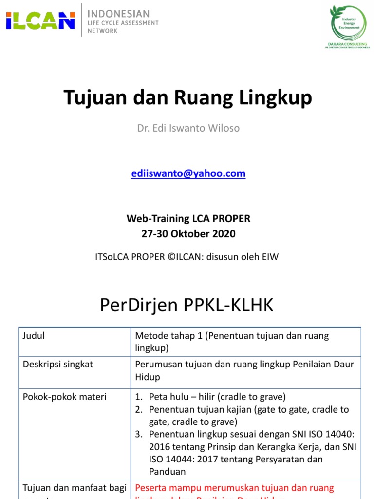 3 Dr. Edi Iswanto Wiloso - Materi 2 - Tujuan Dan Ruang Lingkup | PDF