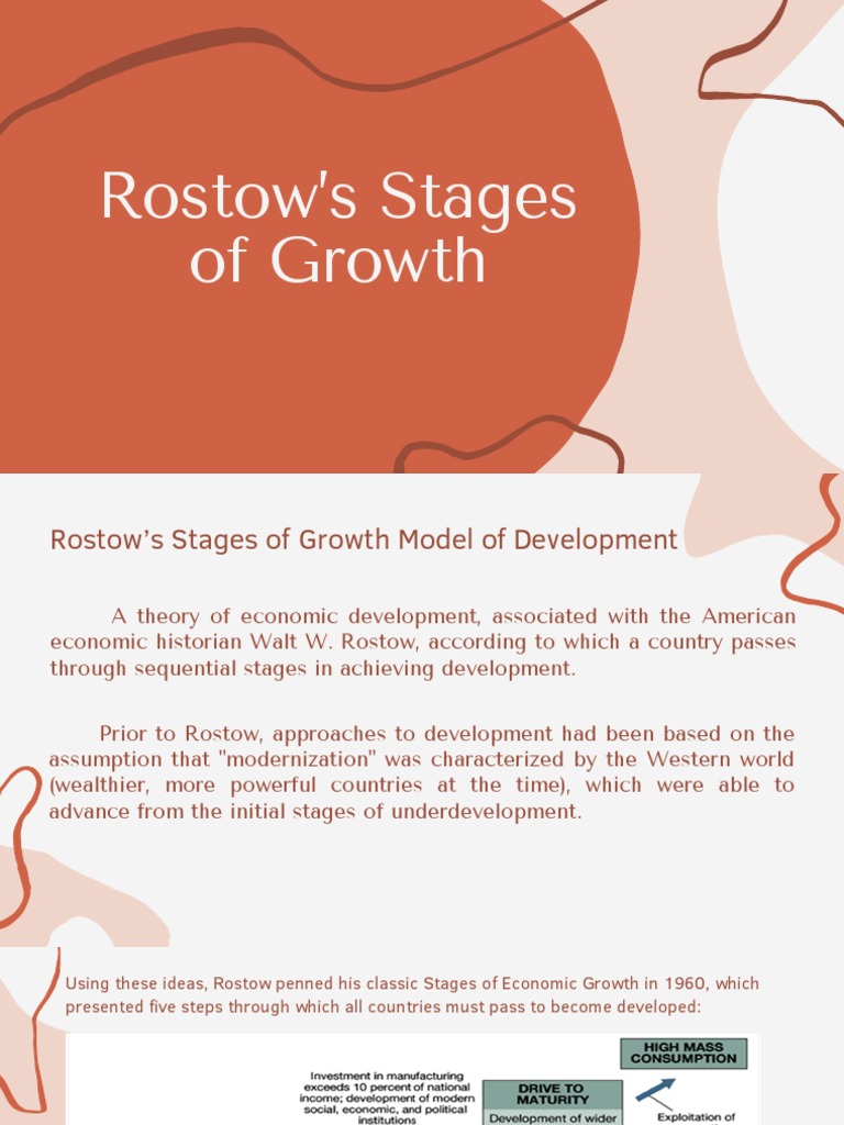 Rostow's Stages of Economic Growth | PDF | Economic Growth | Economies