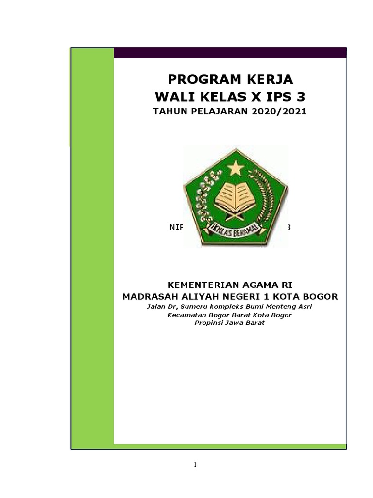 Program Kerja Walas X Ips 3 | PDF